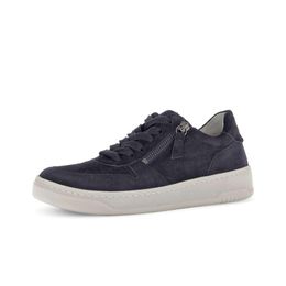 Gabor Damen Sneaker "Sneaker low Rauleder", Gr. 42blau, Schuhe