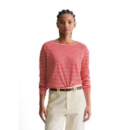 Marc O'Polo Langarmshirt MARC O'POLO DENIM "aus Loose Knit Jersey", Damen, Gr. L, light rot, Shirts Langarmshirt