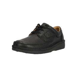 Schn&uuml;rschuh Clarks "Nature X Ease", Herren, Gr. 41, schwarz, Leder, Schuhe Schn&uuml;rschuh, mit d&auml;mpfender Sohle