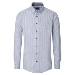 Langarmhemd Casamoda "Casamoda Freizeithemd Print", Herren, Gr. L, Normalgr&ouml;&szlig;en, hellblau, 100% Baumwolle, bedruckt, comfort fit, Hemden