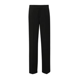 Stoffhose s.Oliver, Damen, Gr. 42, N-Gr, schwarz, Web, Obermaterial: 74% Polyester, 22% Viskose, 4% Elasthan. Futter: 100% Polyester, unifarben, lang, Hosen Stoffhose, mit Bundfalte