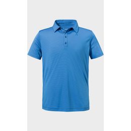 Sch&ouml;ffel Poloshirt SCH&Ouml;FFEL "CIRC Polo Shirt Tauron M", Herren, Gr. 48, 8625, blau, Oberstoff: 100% Polyester, V-Ausschnitt, Shirts Poloshirt