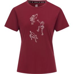 Dare2b Tranquility III Damen T-Shirt rot 38 - Damenshirts, -blusen & -pullover von Dare 2b