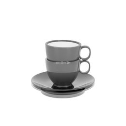 Brunner Antislip Espresso-Tassen Set 2-teilig mit rutschhemmende Untertasse - Becher & Tassen
