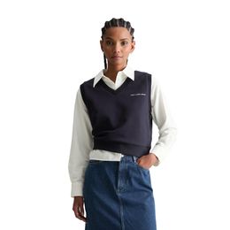 Marc O'Polo Sweatshirt MARC O'POLO DENIM "aus Organic Cotton", Damen, Gr. L, blau depths, Obermaterial: 100% Baumwolle, unifarben, regular fit, Sweatshirts Sweatshirt