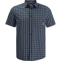 Jack Wolfskin Hot Springs Shirt Herren Kurzarmhemd dunkelblau L - Herrenshirts, -hemden & -pullover