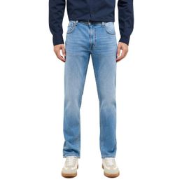 Straight-Jeans Mustang "Herren Style Washington Straight", Herren, Gr. 46, L&auml;nge 30, 403 mittelblau, Denim/Jeans, 99% Baumwolle, 1% Elasthan, unifarben, straight fit, Jeans Straight-Jeans