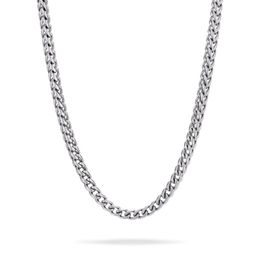 Gliederkette Fynch-Hatton "Schmuck Edelstahl Halskette The Foxtail Chain Fuchsschwanz", silber (silberfarben), Halsketten, Herren, Edelstahl, L: 60 B: 5mm, Gliederkette, B:5mm