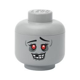 LEGO Storage Head "Zombie", klein, Aufbewahrungsbox grau
