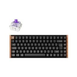 K2 HE, Gaming-Tastatur schwarz/holz, DE-Layout, Gateron Double-Rail Magnetic Nebula, Aluminiumrahmen