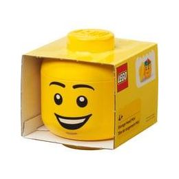 LEGO Storage Head "Happy Boy", mini, Aufbewahrungsbox gelb