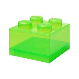 LEGO Storage Brick 4 Top Lid Translucent, Aufbewahrungsbox hellgr&uuml;n/transparent