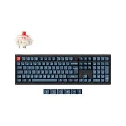 V6 Max, Gaming-Tastatur schwarz/blaugrau, DE-Layout, Gateron Jupiter Red, Hot-Swap, RGB