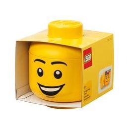 LEGO Storage Head "Happy Boy", klein, Aufbewahrungsbox gelb