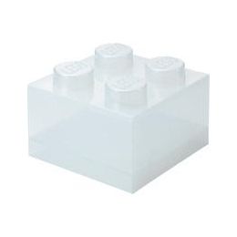 LEGO Storage Brick 4 Top Lid Glitter , Aufbewahrungsbox transparent