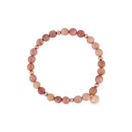 Armband Tamaris "Schmuck Geschenk Edelstahl Armkette", ros&eacute;goldfarben, rosa, rosa, Armb&auml;nder, Damen, 18cm, Edelstahl, Armband, mit verschiedenen Farbsteinen oder Glasperlen