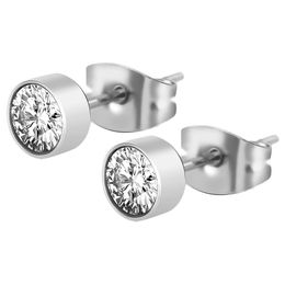 Adelia&acute;s Paar Ohrstecker ADELIA&acute;S "Damen Ohrringe &iquest; Ohrstecker aus Edelstahl mit Zirkonia", silber, Ohrringe, Damen, Edelstahl, Paar Ohrstecker