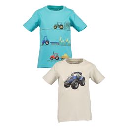 T-Shirt Blue Seven, Jungen, Gr. 122, multipack 1, Single Jersey, Obermaterial: 100% Baumwolle, bedruckt, unifarben, Basic normal, Rundhals, Shirts T-Shirt, bequeme Passform, ohne Verschluss, kurze &Auml;rmel