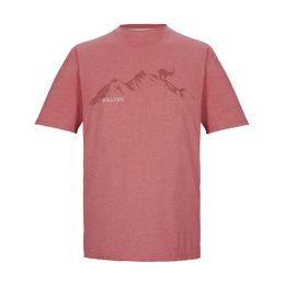 T-Shirt Killtec "KOS 365 MN TSHRT", Herren, Gr. M, rot, Obermaterial: 65% Polyester, 30% Baumwolle, 5% Elasthan, Rundhals, Shirts T-Shirt, Herren T-Shirt mit Melange-Optik, Bergprint, vielseitig kombinierbar