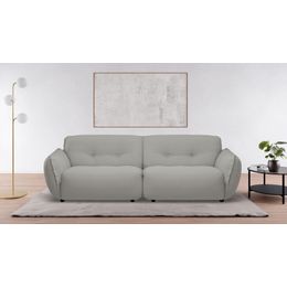 4-Sitzer BETYPE "Be Fluffy Mega Sofa, viel Platz, XXL Couch, Breite 283cm, bequem", silber (silber grau), B:283cm H:87cm T:120cm, 100% Polyester, Sofas, 4-Sitzer, Softes Sitzgef&uuml;hl, moderne Kedernaht, hochwertiger Bezug