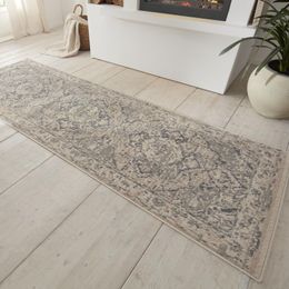 Teppich Hanse Home "Sand", beige (creme,grau), B:80cm H:8mm L:200cm, Polypropylen (PP), Teppiche, Teppich, Kurzflor, L&auml;ufer, Orient, Vintage, Wohnzimmer, Schlafzimmer, Esszimmer