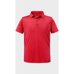 Sch&ouml;ffel Poloshirt SCH&Ouml;FFEL "CIRC Polo Shirt Tauron M", Herren, Gr. 54, 2605, rot, Oberstoff: 100% Polyester, V-Ausschnitt, Shirts Poloshirt
