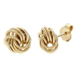 Paar Ohrstecker Firetti "Schmuck Geschenk Gold 375 Ohrschmuck Ohrringe Loveknot", gelbgoldfarben, Ohrringe, Damen, 8mm, Gelbgold 375, Paar Ohrstecker
