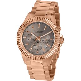 Chronograph Jacques Lemans "La Passion", gold (ros&eacute;goldfarben, braun), Armbanduhren, Damen, Chronograph, Quarzuhr,Armbanduhr,Damenuhr,Herrenuhr,Edelstahlarmband,Stoppfunktion