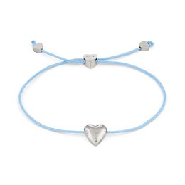 Armband Copenhagen Studios "Schmuck Geschenk Edelstahl Armkette Balloon Hearts", edelstahlfarben, blau, Armb&auml;nder, Damen, 24cm, Edelstahl Nylon, Edelstahl, Nylon, Armband