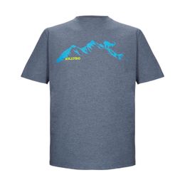T-Shirt Killtec "KOS 365 MN TSHRT", Herren, Gr. L, navy, Obermaterial: 65% Polyester, 30% Baumwolle, 5% Elasthan, Rundhals, Shirts T-Shirt, Herren T-Shirt mit Melange-Optik, Bergprint, vielseitig kombinierbar