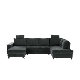 Wohnlandschaft mit Schlaffunktion Salamanca grau Ma&szlig;e (cm): B: 328 H: 104 T: 189.0 Sofas > Sofas nach Material > Stoffsofas &raquo; Sofa DE