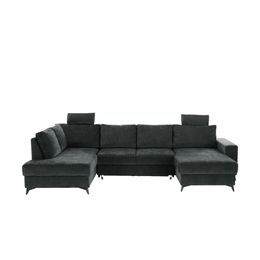 Wohnlandschaft mit Schlaffunktion Salamanca grau Ma&szlig;e (cm): B: 328 H: 104 T: 189.0 Sofas > Sofas nach Material > Stoffsofas &raquo; Sofa DE
