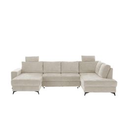 Wohnlandschaft mit Schlaffunktion Salamanca creme Ma&szlig;e (cm): B: 328 H: 104 T: 189.0 Sofas > Sofas nach Material > Stoffsofas &raquo; Sofa DE