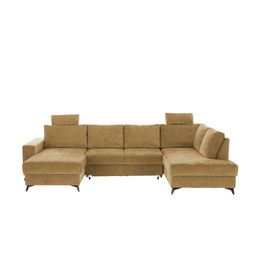 Wohnlandschaft mit Schlaffunktion Salamanca gelb Ma&szlig;e (cm): B: 328 H: 104 T: 189.0 Sofas > Sofas nach Material > Stoffsofas &raquo; Sofa DE