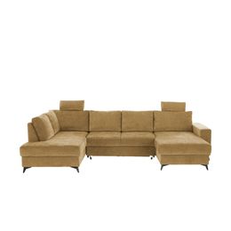 Wohnlandschaft mit Schlaffunktion Salamanca gelb Ma&szlig;e (cm): B: 328 H: 104 T: 189.0 Sofas > Sofas nach Material > Stoffsofas &raquo; Sofa DE