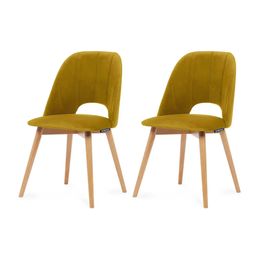 KONSIMO Polsterstuhl 2er-Set gelb Ma&szlig;e (cm): B: 48 H: 86 &raquo; M&ouml;bel Kraft