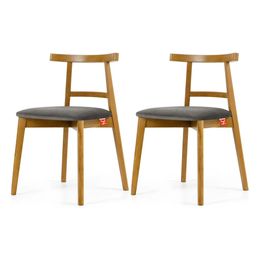 KONSIMO Holzstuhl 2er-Set grau Ma&szlig;e (cm): B: 47 H: 76 &raquo; M&ouml;bel Kraft