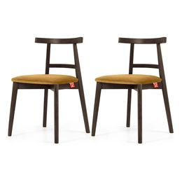 KONSIMO Holzstuhl 2er-Set gelb Ma&szlig;e (cm): B: 47 H: 76 &raquo; M&ouml;bel Kraft