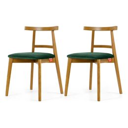KONSIMO Holzstuhl 2er-Set gr&uuml;n Ma&szlig;e (cm): B: 47 H: 76 &raquo; M&ouml;bel Kraft