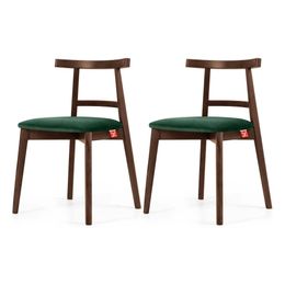 KONSIMO Holzstuhl 2er-Set gr&uuml;n Ma&szlig;e (cm): B: 47 H: 76 &raquo; M&ouml;bel Kraft