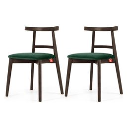 KONSIMO Holzstuhl 2er-Set gr&uuml;n Ma&szlig;e (cm): B: 47 H: 76 &raquo; M&ouml;bel Kraft