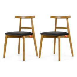 KONSIMO Holzstuhl 2er-Set grau Ma&szlig;e (cm): B: 47 H: 76 &raquo; M&ouml;bel Kraft