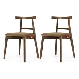 KONSIMO Holzstuhl 2er-Set beige Ma&szlig;e (cm): B: 47 H: 76 &raquo; M&ouml;bel Kraft
