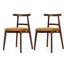 KONSIMO Holzstuhl 2er-Set gelb Ma&szlig;e (cm): B: 47 H: 76 &raquo; M&ouml;bel Kraft