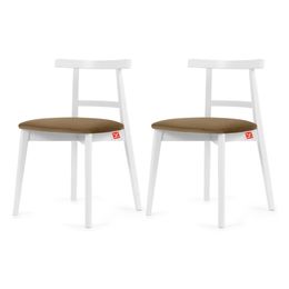 KONSIMO Holzstuhl 2er-Set beige Ma&szlig;e (cm): B: 47 H: 76 &raquo; M&ouml;bel Kraft