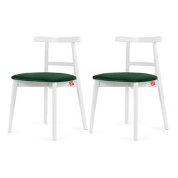 KONSIMO Holzstuhl 2er-Set gr&uuml;n Ma&szlig;e (cm): B: 47 H: 76 &raquo; M&ouml;bel Kraft