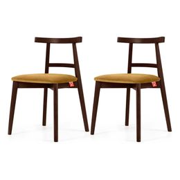 KONSIMO Holzstuhl 2er-Set gelb Ma&szlig;e (cm): B: 47 H: 76 &raquo; M&ouml;bel Kraft