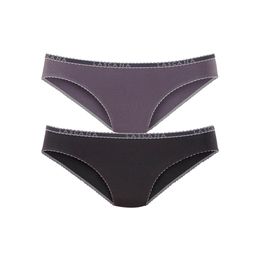 Lascana Slips (4 St&uuml;ck) Damen Gr&ouml;&szlig;e XS flieder / schwarz