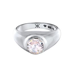 Kuzzoi Ring Herren Gr&ouml;&szlig;e 56 silber / transparent