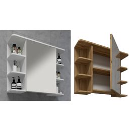 Vcm Badschrank zeitlos Ma&szlig;e ca. H. 64 x B. 80 x T. 21 cm ausreichend Stauraum Spiegelschrank - Nilosi